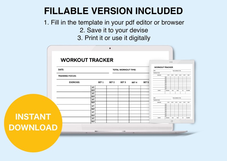 Fitness, Diet & Health Planner Inserts Bundle, A4 Instant Download PDF ...
