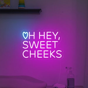 Hey Sweet Cheeks Sign,funny Gift,funny Bathroom Decor,apartment Wall ...