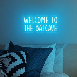 Welcome to the Bat Cave Neon Light,kids Room Decor,man Cave Home Sign ...