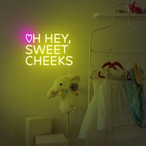 Hey Sweet Cheeks Sign,funny Gift,funny Bathroom Decor,apartment Wall ...