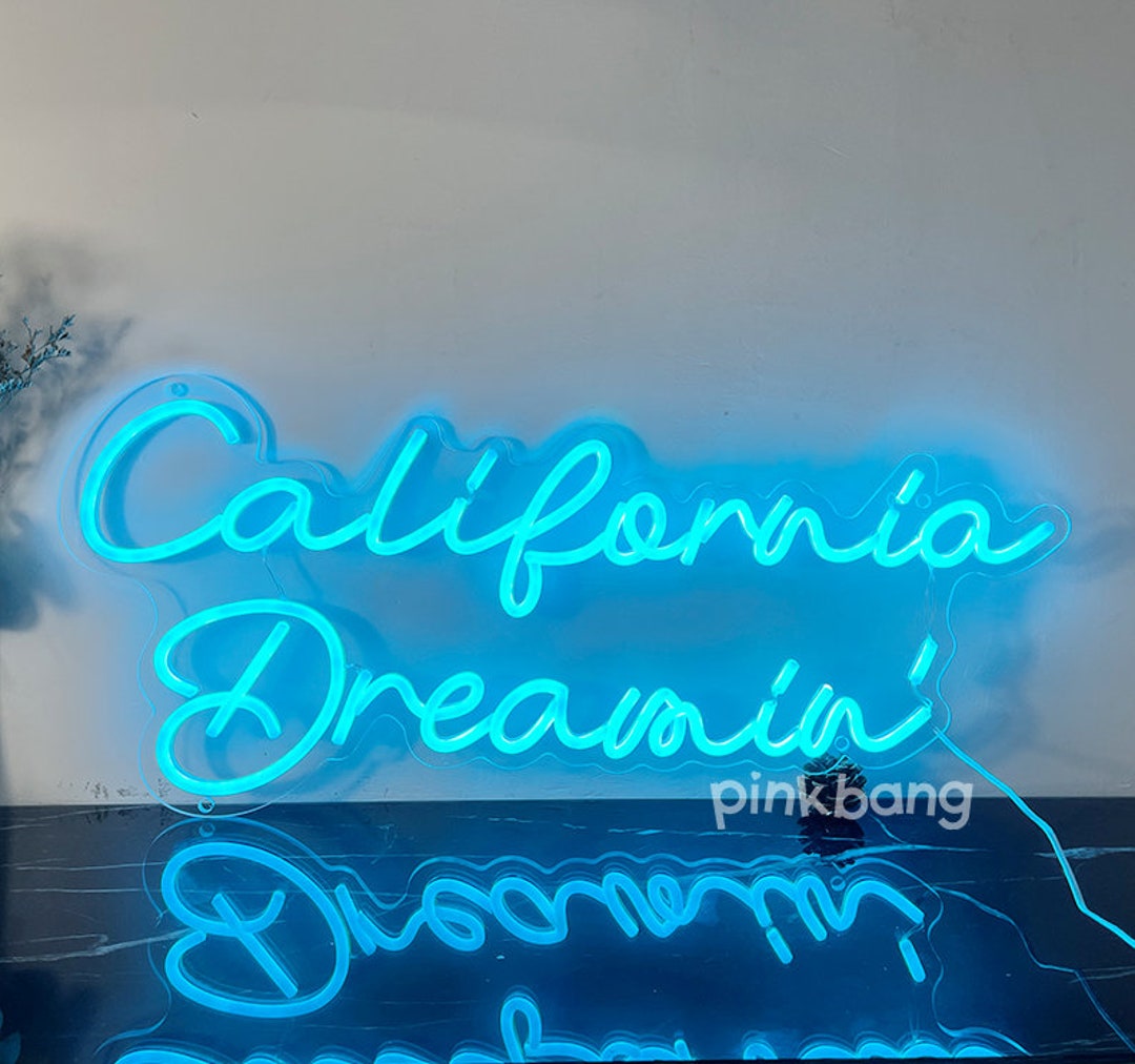 California Dreaming LED Neon Sign: Handmade Home Decor - Etsy