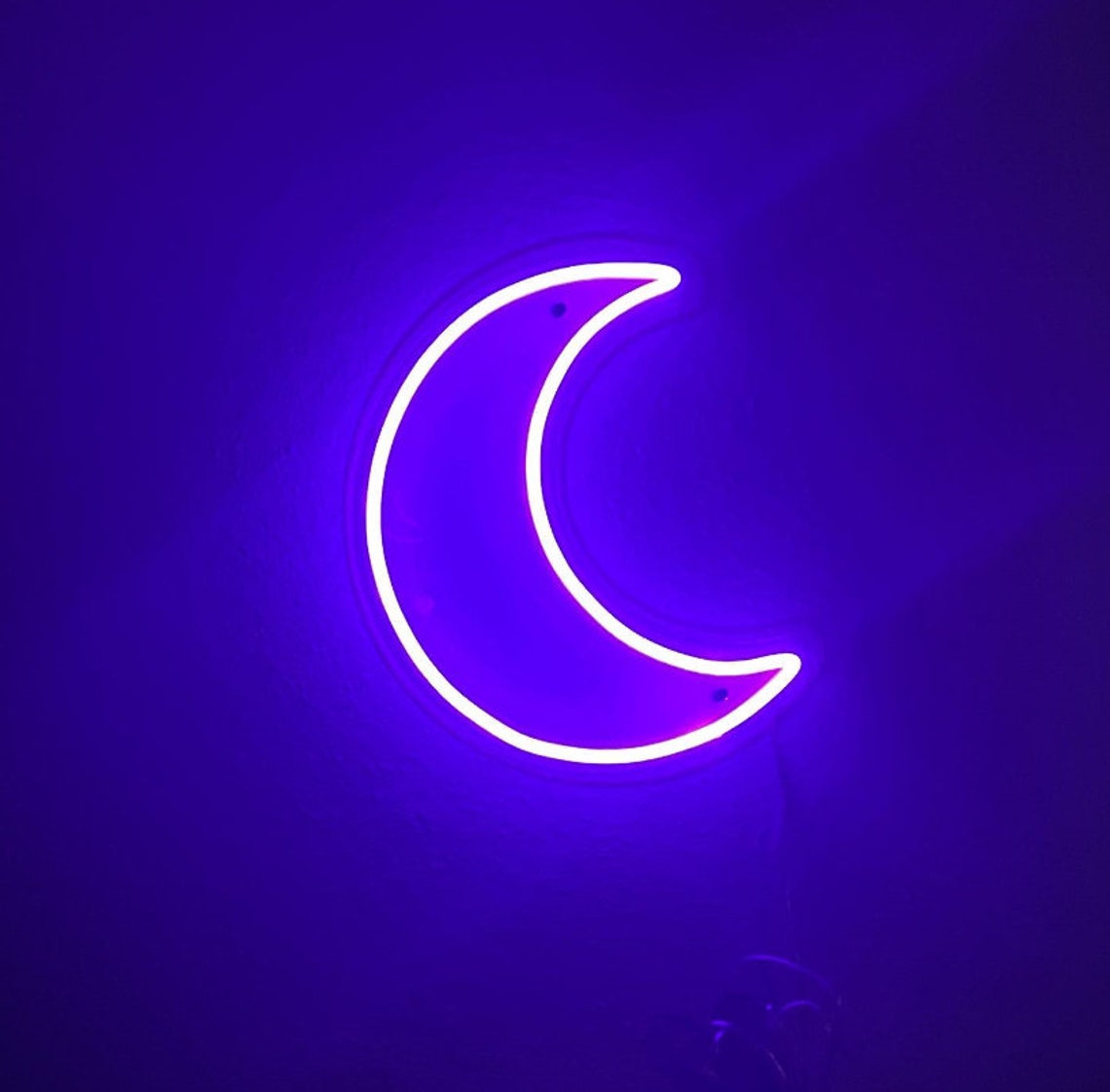 Handmdade Crescent Led Neon Bedroom Night Light Signmoon Neon - Etsy