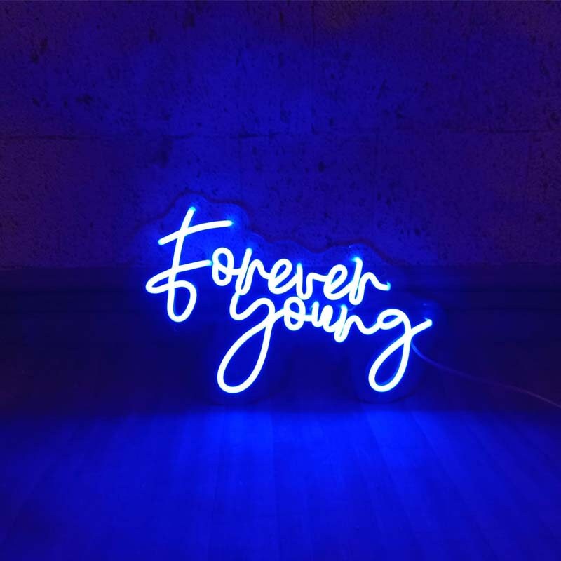 Forever Young Led Neon Bedroom Decor Signcustom Handmade - Etsy