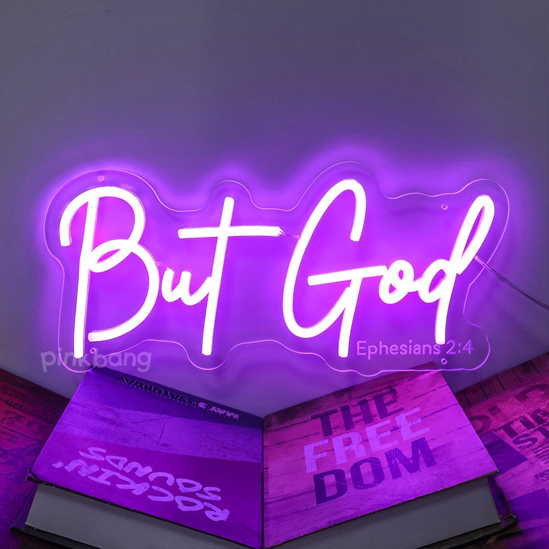 But God Neon Sign,christian Theme Neon,christian Gifts for Women,but ...
