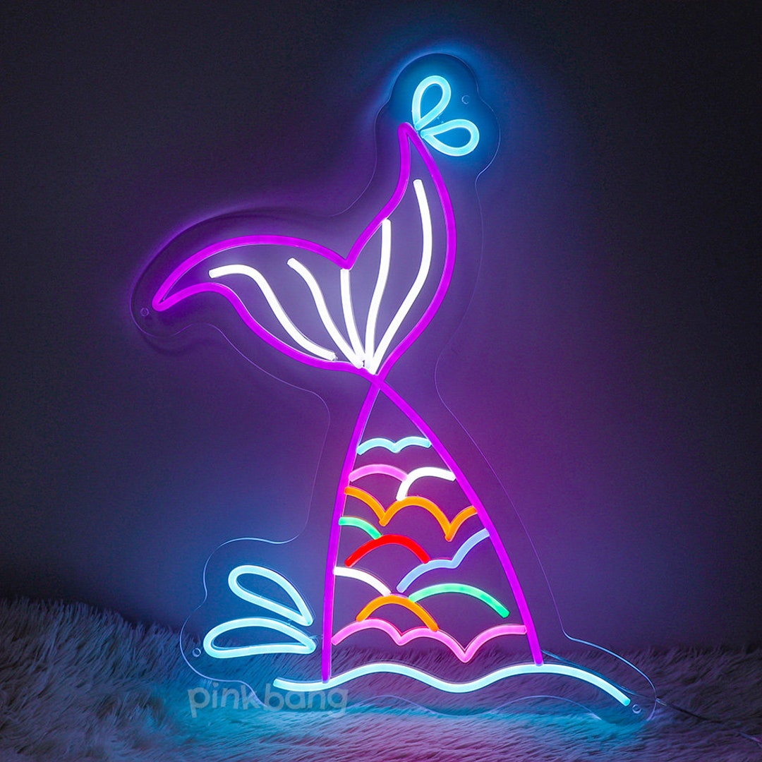 Mermaid Neon Light,fish Tail Neon Sign,gift for Mermaid Lover,nursery ...