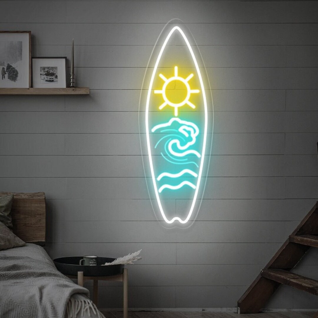 Surfboard LED Neon Signgifts for Surferssurf Wall Art - Etsy
