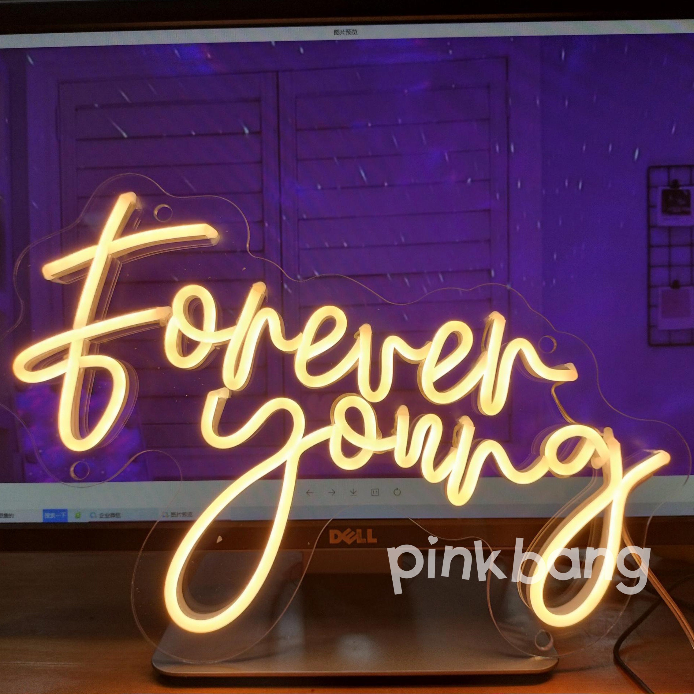 Forever Young Led Neon Bedroom Decor Signcustom Handmade - Etsy