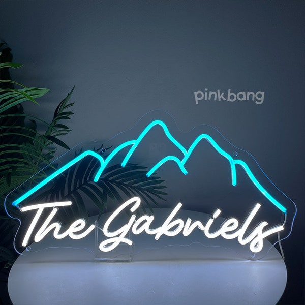 Neon Mountain - Etsy