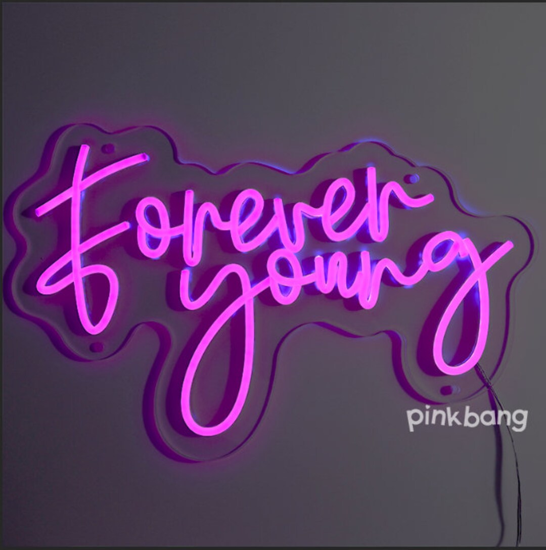 Forever Young Led Neon Bedroom Decor Sign Handmade Back to - Etsy
