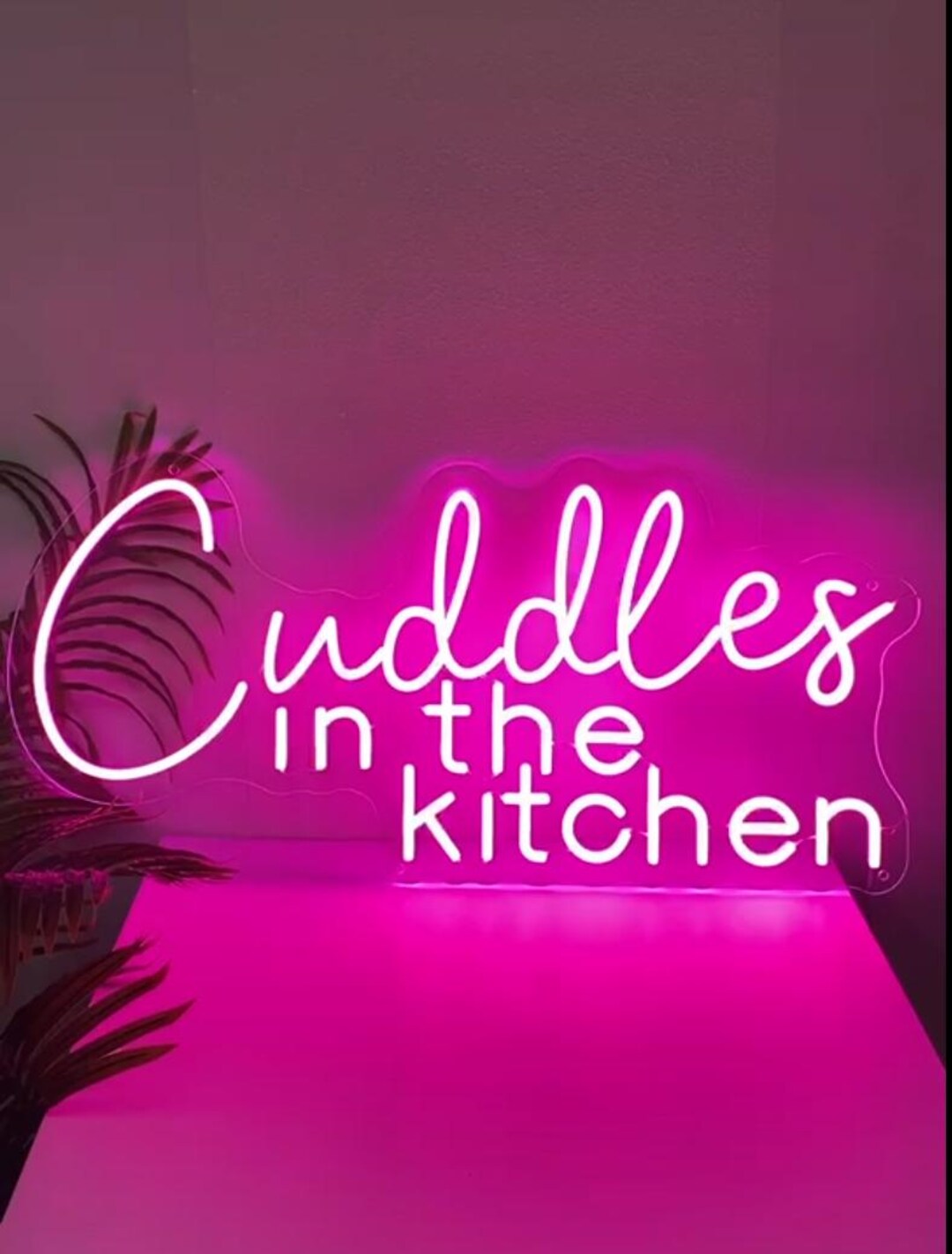 Cuddles in the Kitchen Neon Sign,kitchen Wall Art Decoration,house ...