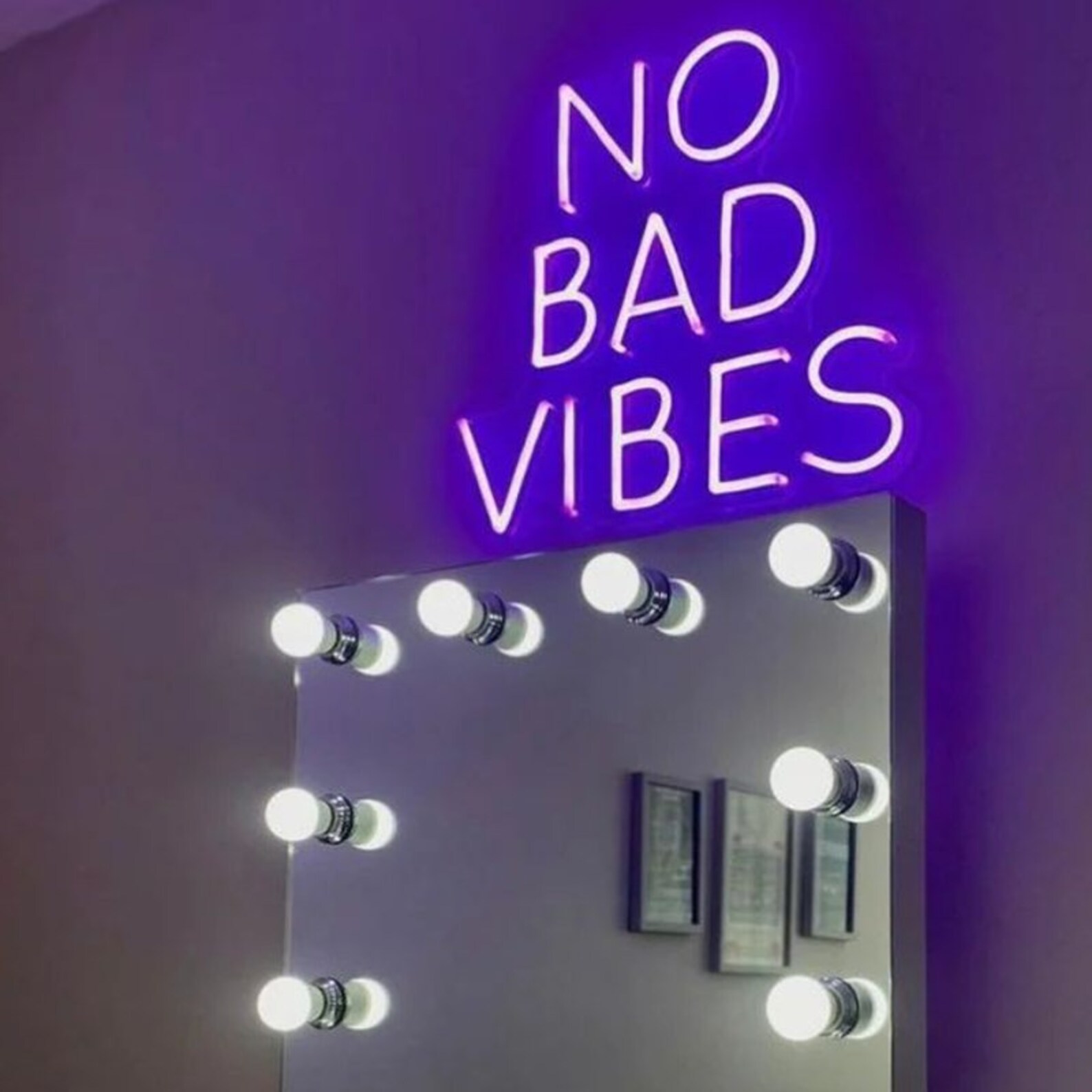 NO BAD VIBES Led Neon Wall Decor Sign handmade Home Neon - Etsy