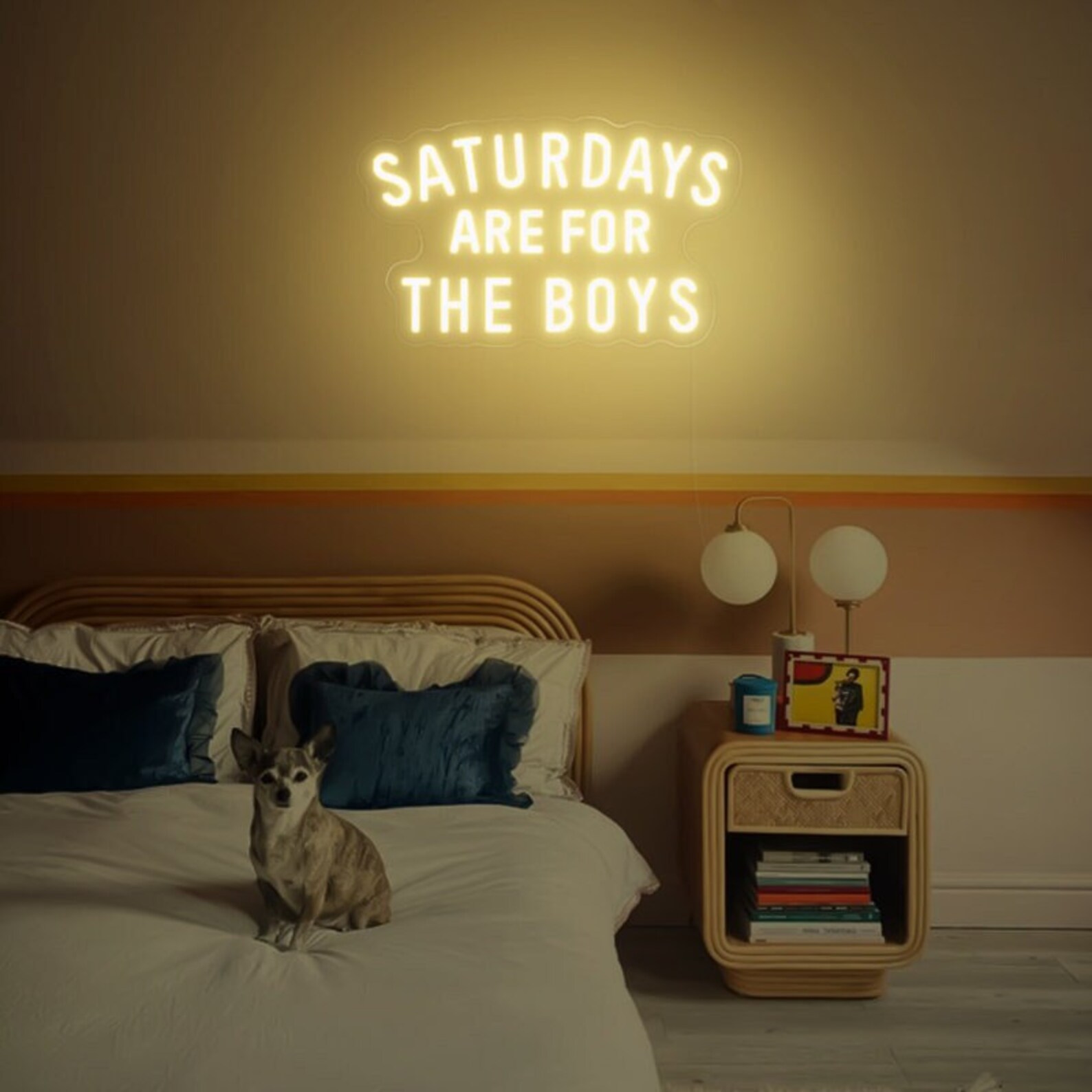 Saturdays Are for the Boys Neon Sign: Party Room Decor - Etsy