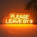 Please Leave by 9 Neon Sign, Funny Housewarming Gift, Wedding Gift ...