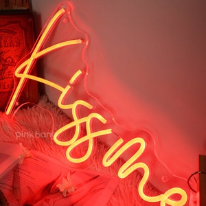 Kiss Me Led Valentine's Day Gifts Sign ,handmade Bedroom Neon Light ...
