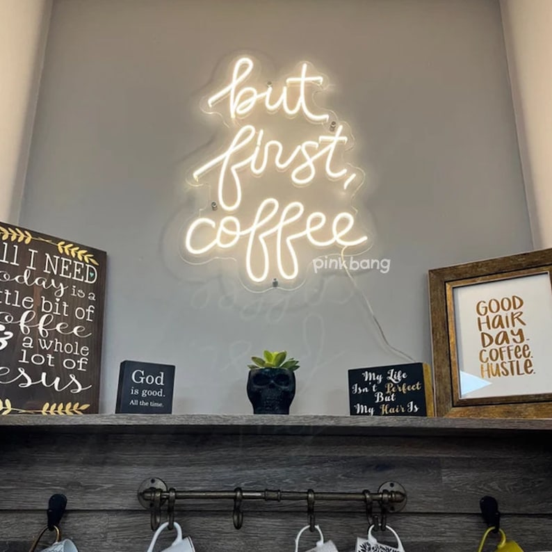 But First Coffee Neon Signcafe Neon Decorationbut First - Etsy