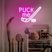 Puck Me Hockey Neon Sign: Funny Game Room Decor - Etsy