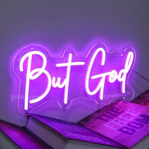 But God Neon Sign, Christian Theme Neon, Christian Gifts for Women, but ...