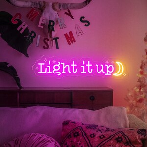 Light It up Neon Sign,book Inspired,light It up Led,living Room Wall ...