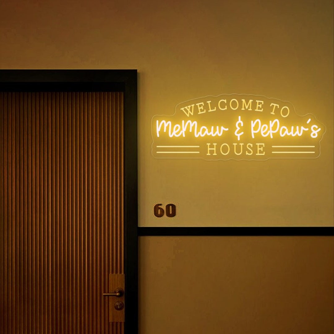 Welcome Door Neon Sign, LED Light Family Sign,home Wall Decor,front ...