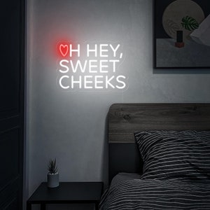 Hey Sweet Cheeks Sign,funny Gift,funny Bathroom Decor,apartment Wall ...