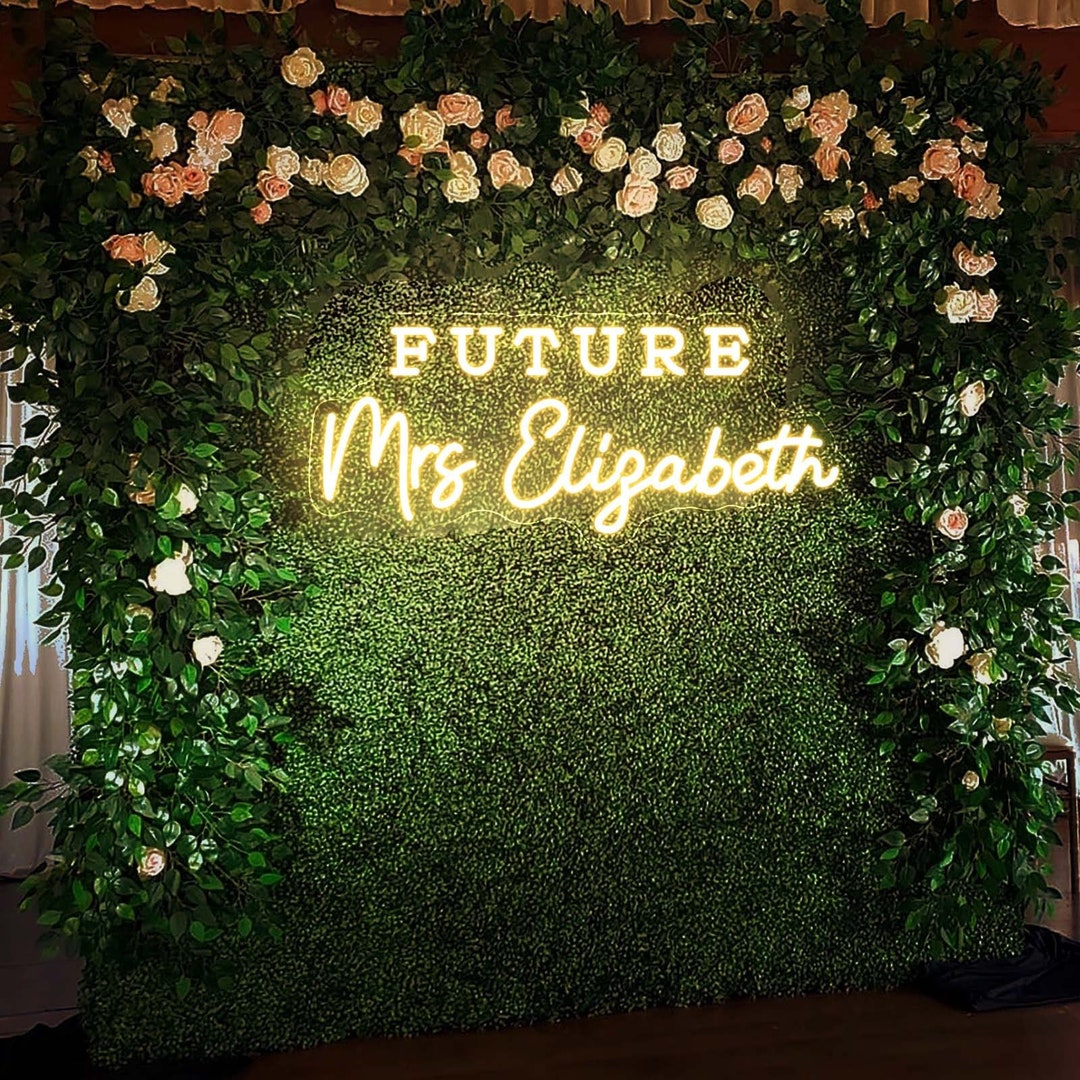 Personalized Future Mrs. Neon Sign: Bridal Shower Decor - Etsy