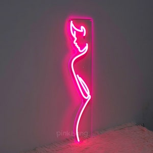 Minimalist Female Body Neon Sign,woman Line Sign,female Body Decor ...