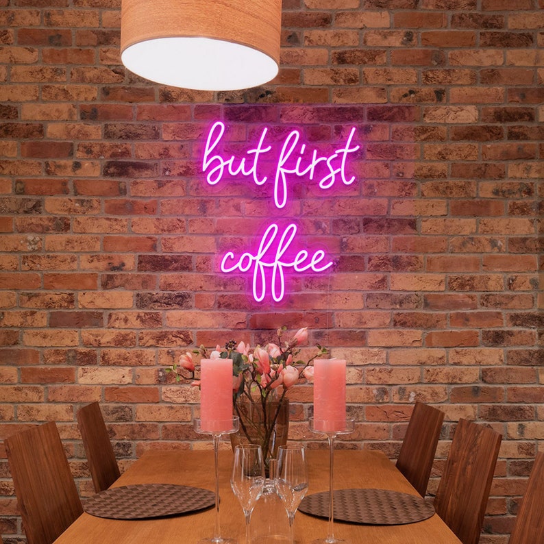 But First Coffee Neon Signcafe Neon Decorationbut First - Etsy