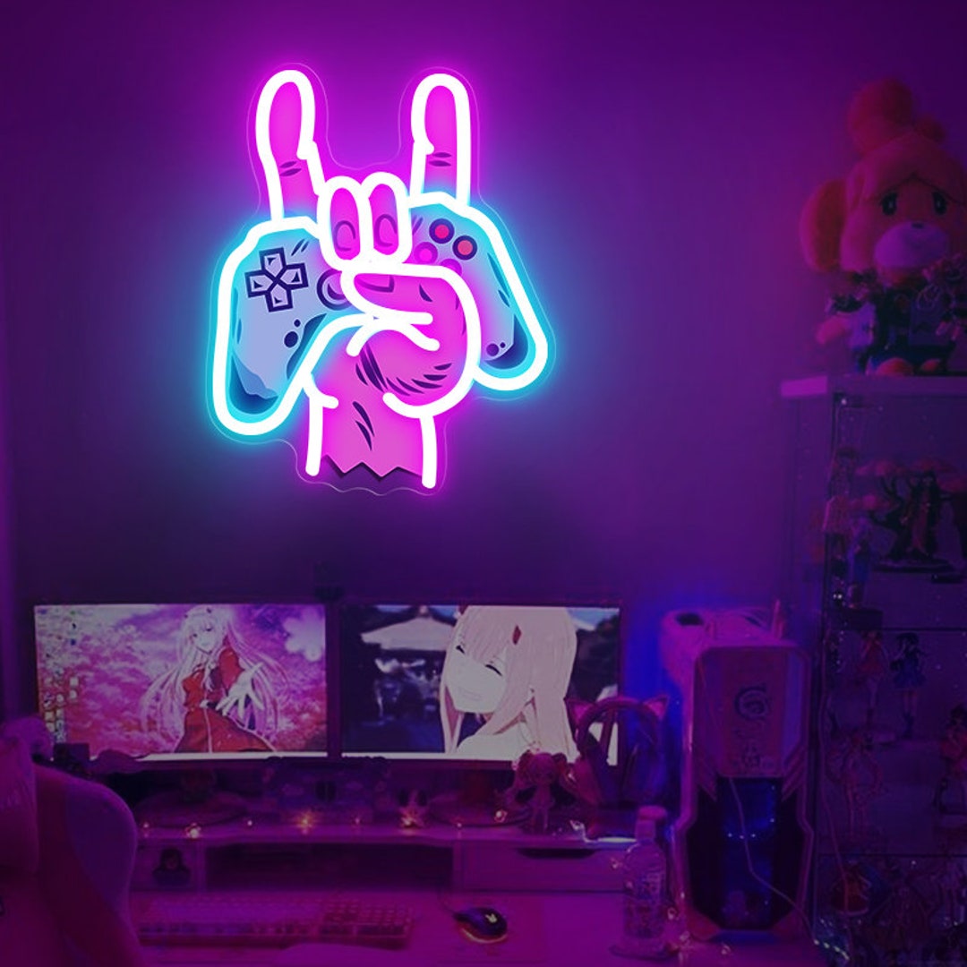 Handheld Game Machine Neon Light,playroom Led Sign,man Cave Art,gift ...