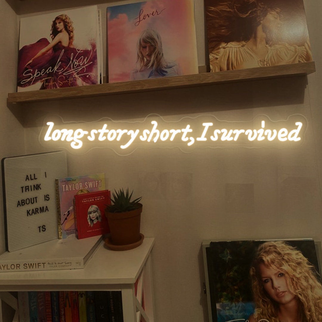 Long Story Short, I Survived Neon Sign,music Lyrics Neon,music Merch ...