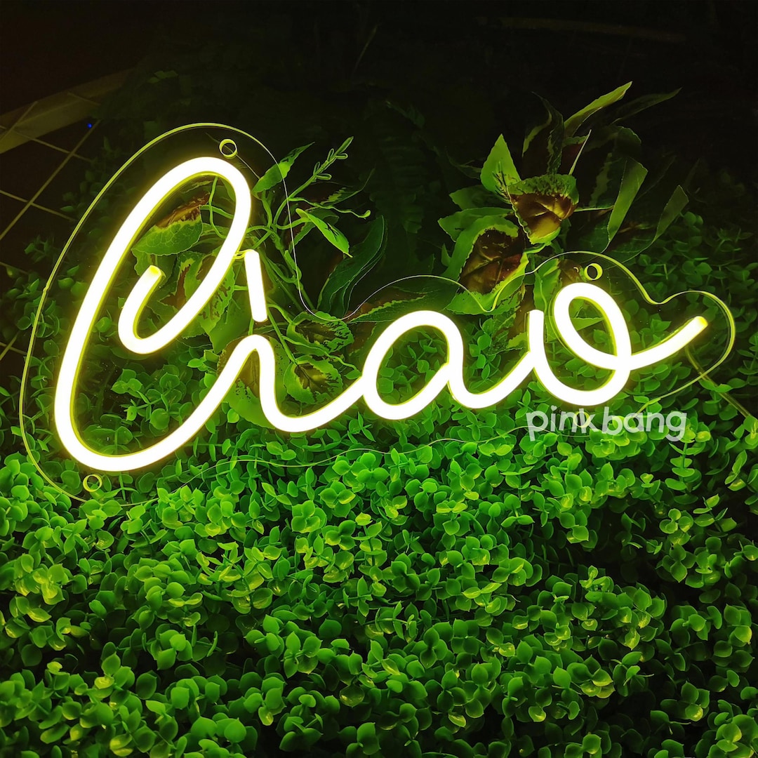 Ciao Neon Sign: Italian Hello/goodbye LED Wall Decor - Etsy