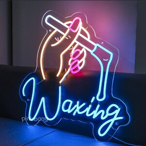 Waxing Neon Sign, Spa Salon Wall Art Decor, Beauty Salon Wall Sign ...