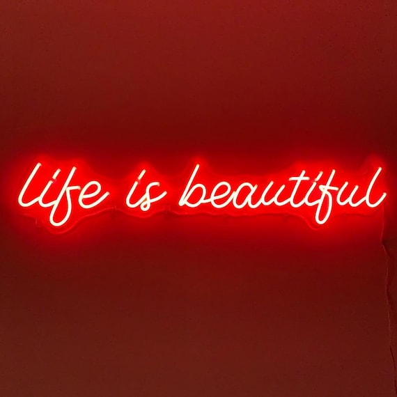 Life is Beautiful Led Neon Wall Art Sign handmade Neon Gifts - Etsy