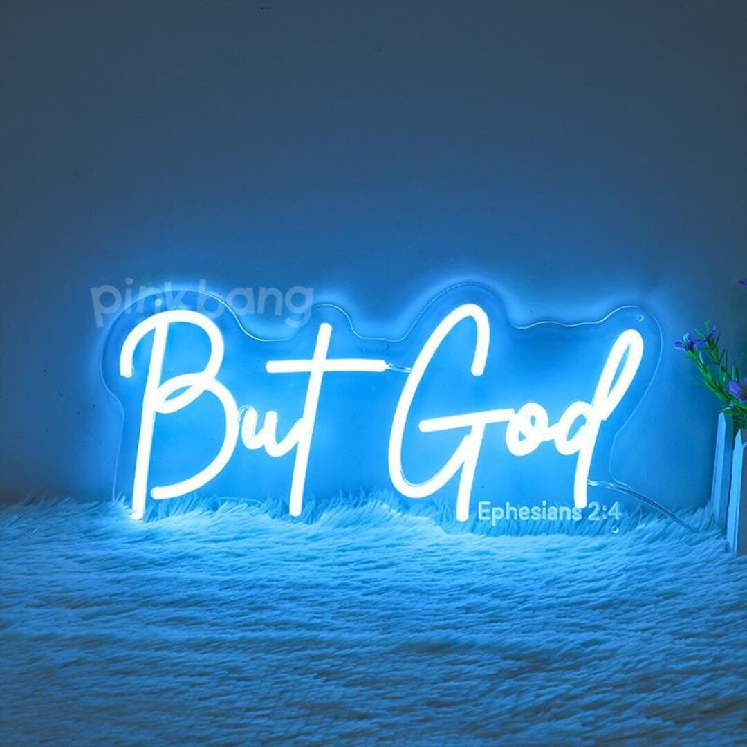 But God Neon Sign, Christian Theme Neon, Christian Gifts for Women, but ...