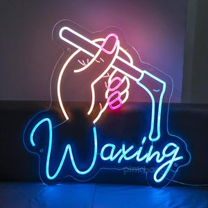 Waxing Neon Sign, Spa Salon Wall Art Decor, Beauty Salon Wall Sign ...