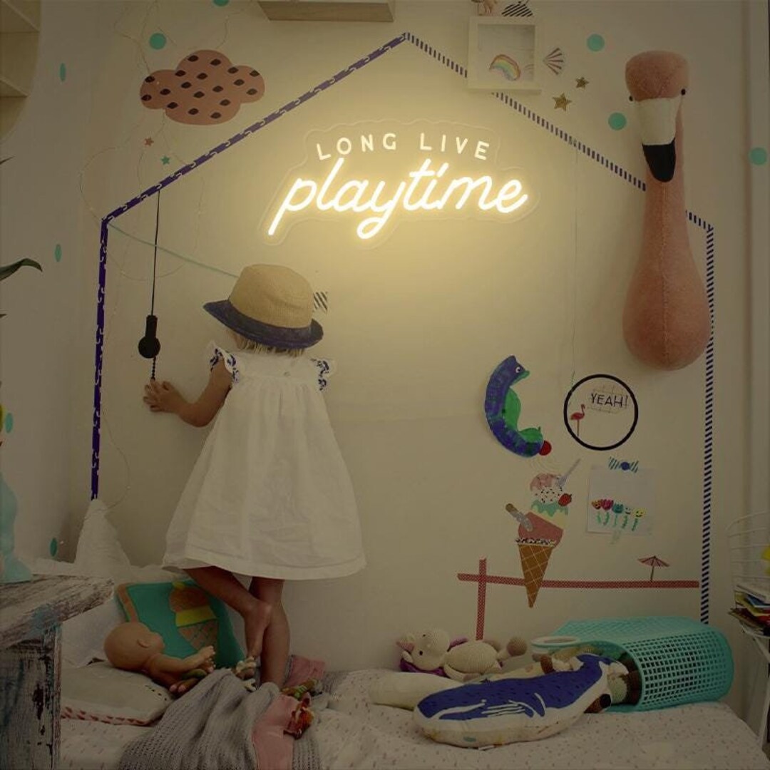 Long Live Playtime Neon Sign: Kids Room Light Art - Etsy