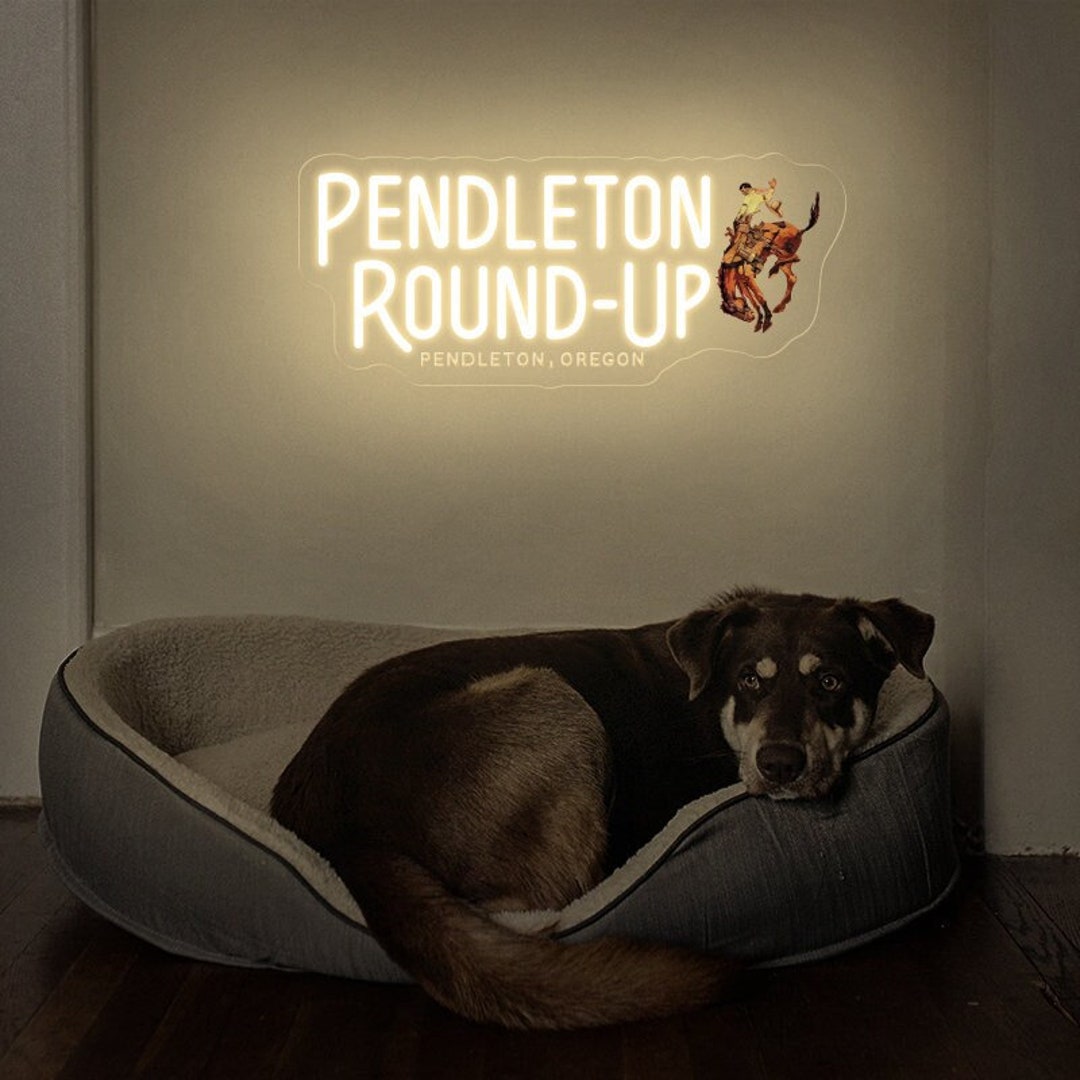 Pendleton Round-up Neon Wall Sign,cowboy Cowgirl Gifts, Ranch Western ...