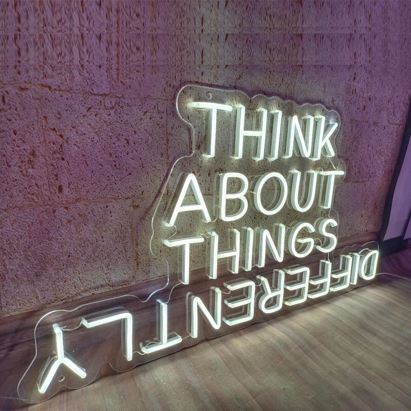 Think About Things Differently Led Neon Living Room Wall Light - Etsy