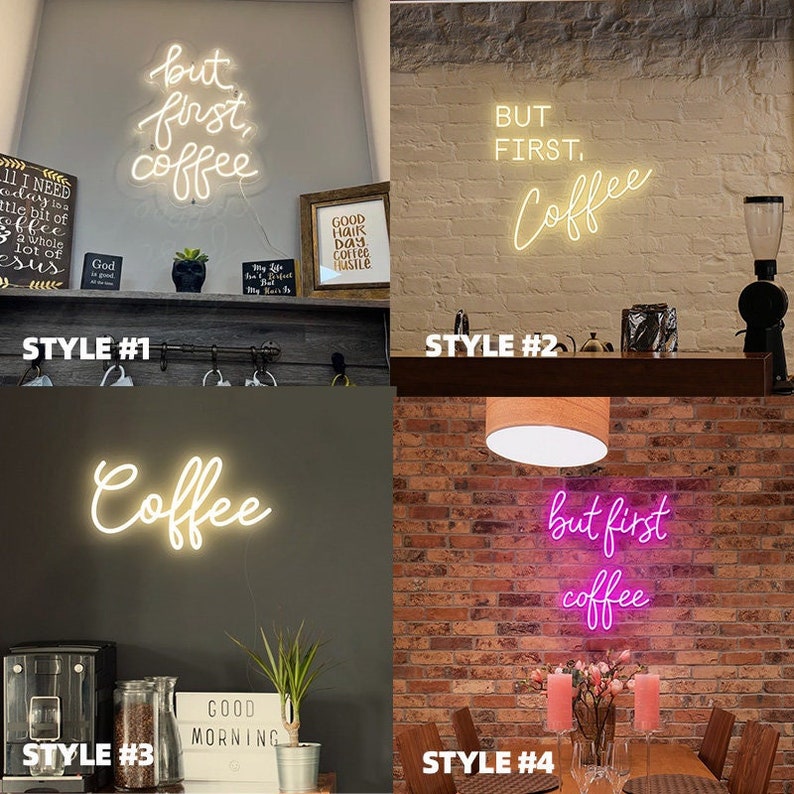 But First Coffee Neon Signcafe Neon Decorationbut First - Etsy