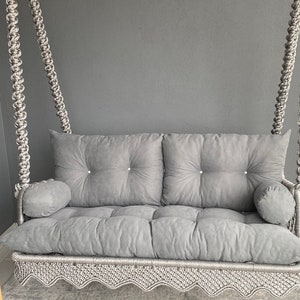 Macrame Balcony and Garden Swing Chair, Hanging Chair, Rocking Bed ...