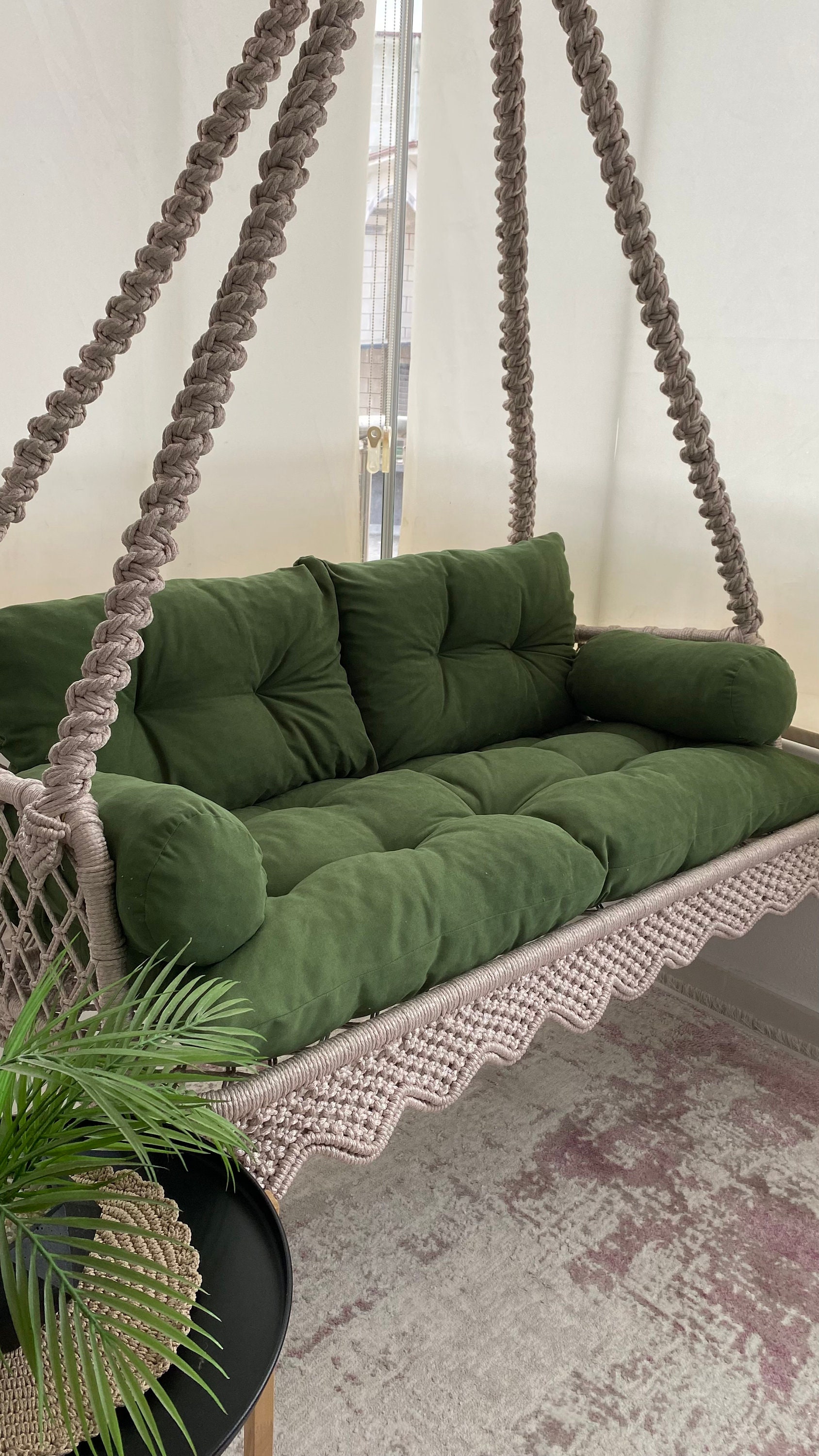 Macrame Large Bed Swing Chair Porch Swing Rocking Bed Swing - Etsy