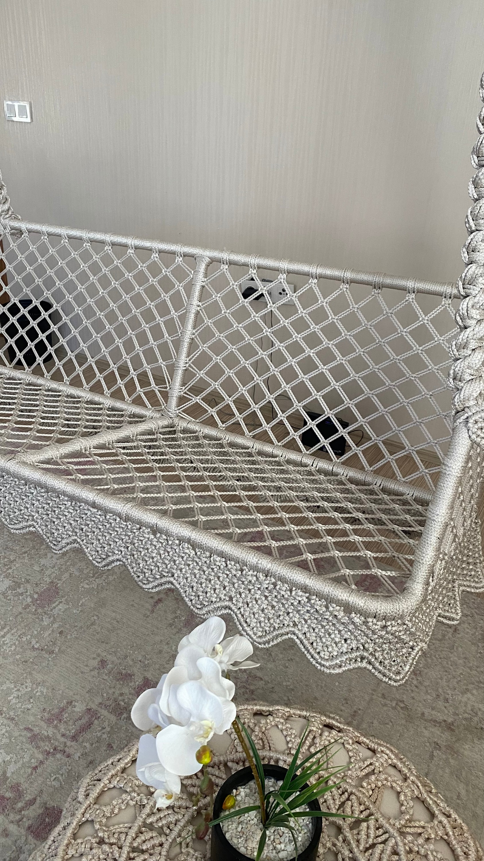 Large Macrame Swing Chair Hanging Chair Rocking Swing - Etsy