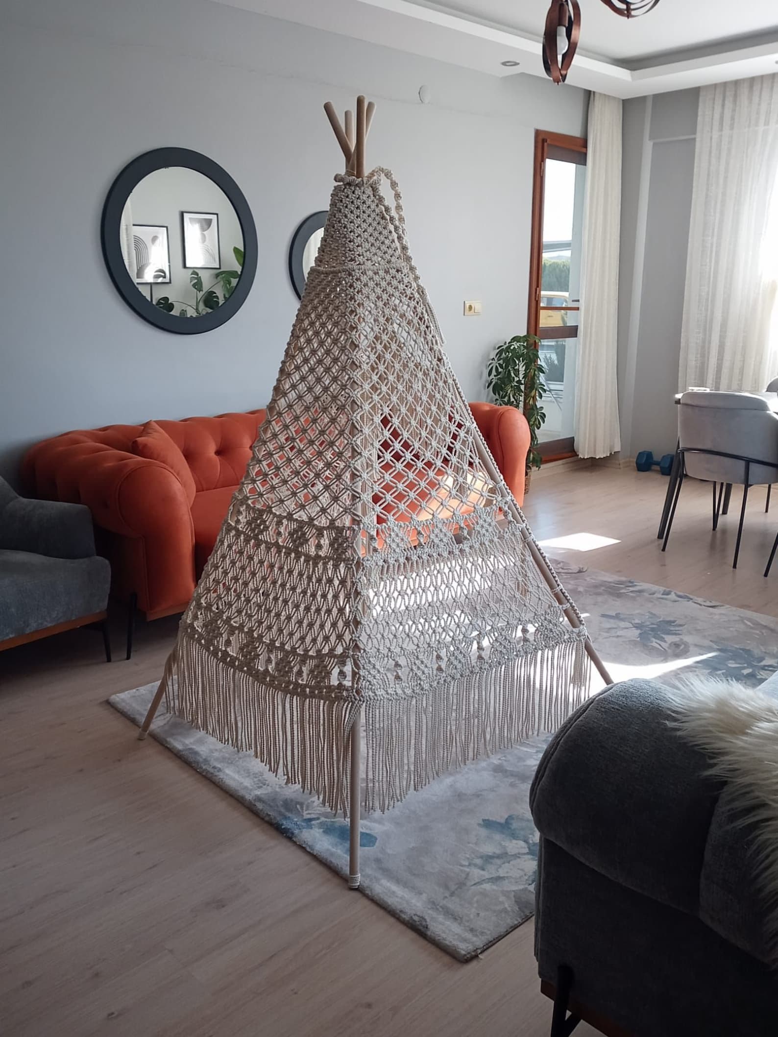 Macrame Teepee, Macrame Tent, Tent Indoor or Outdoor Play or Photoshoot ...