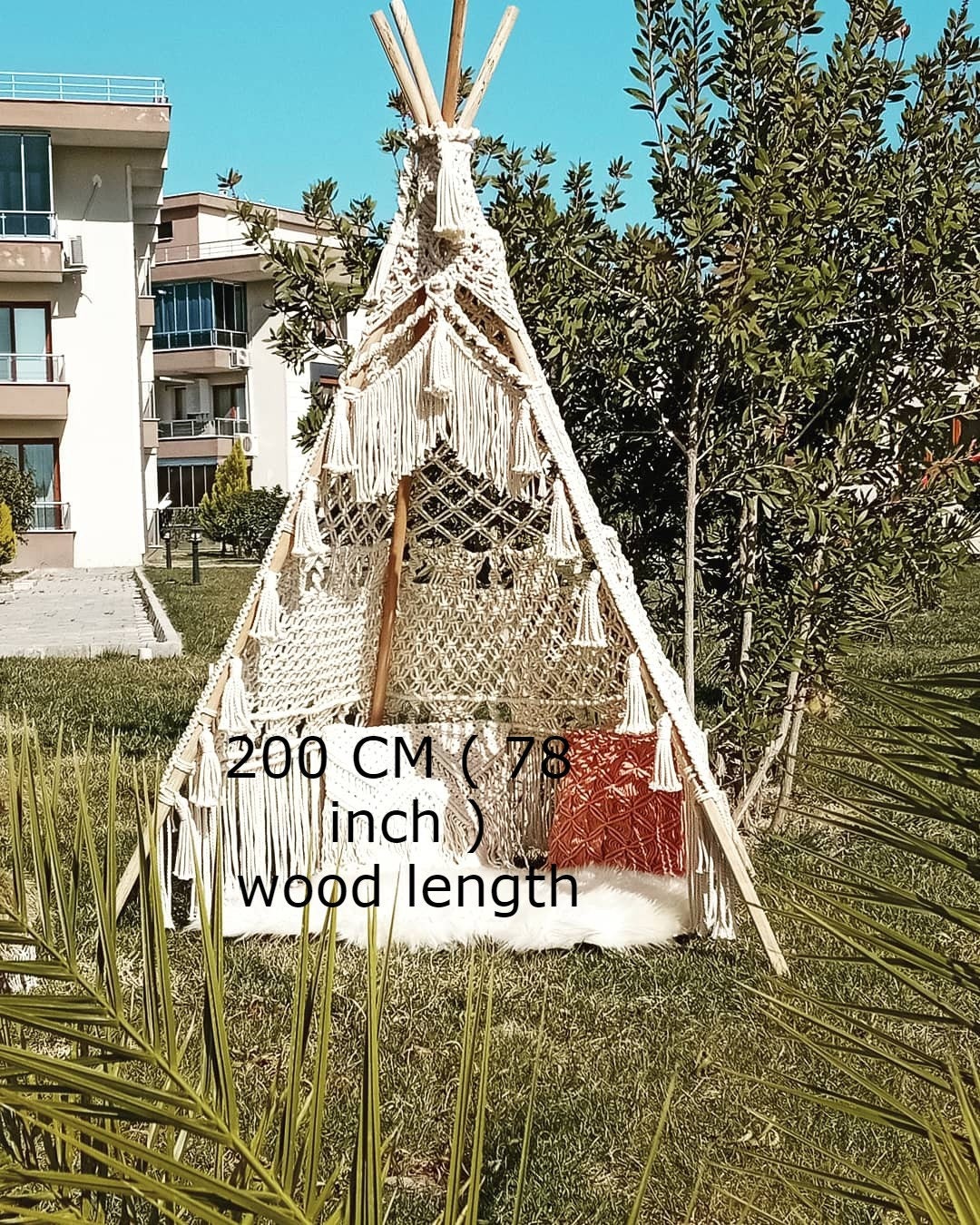 Macrame Teepee Macrame Tent Tent Indoor or Outdoor Play or - Etsy