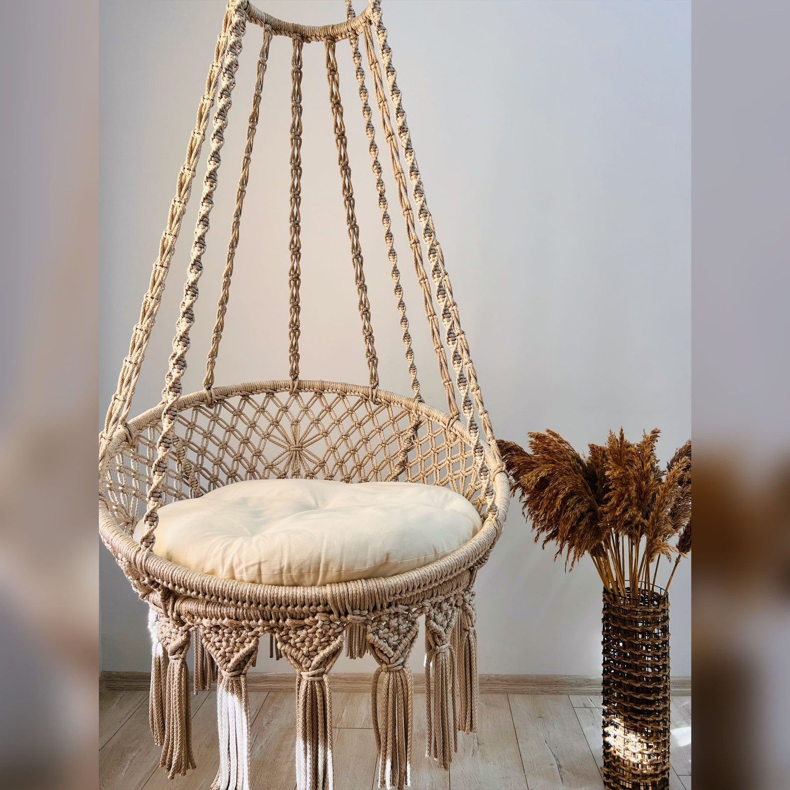 Hanging Chair Macrame Swing Swing Chair Hängesessel - Etsy