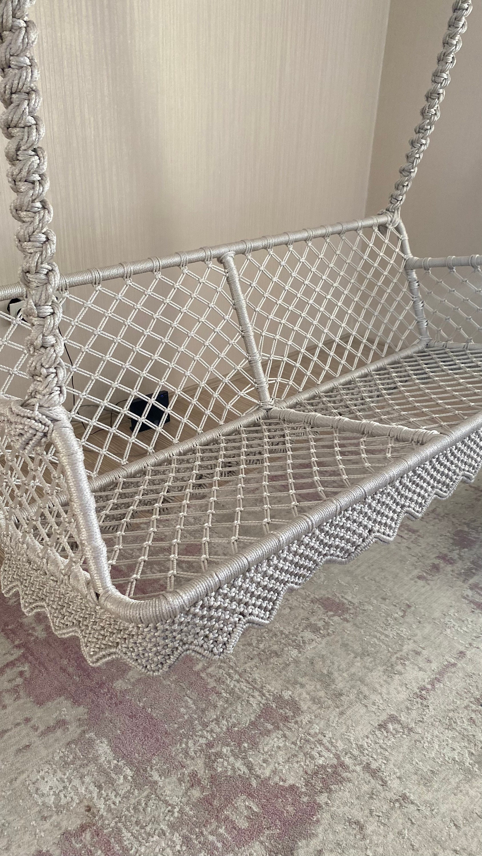 Large Macrame Swing Chair Hanging Chair Rocking Swing - Etsy