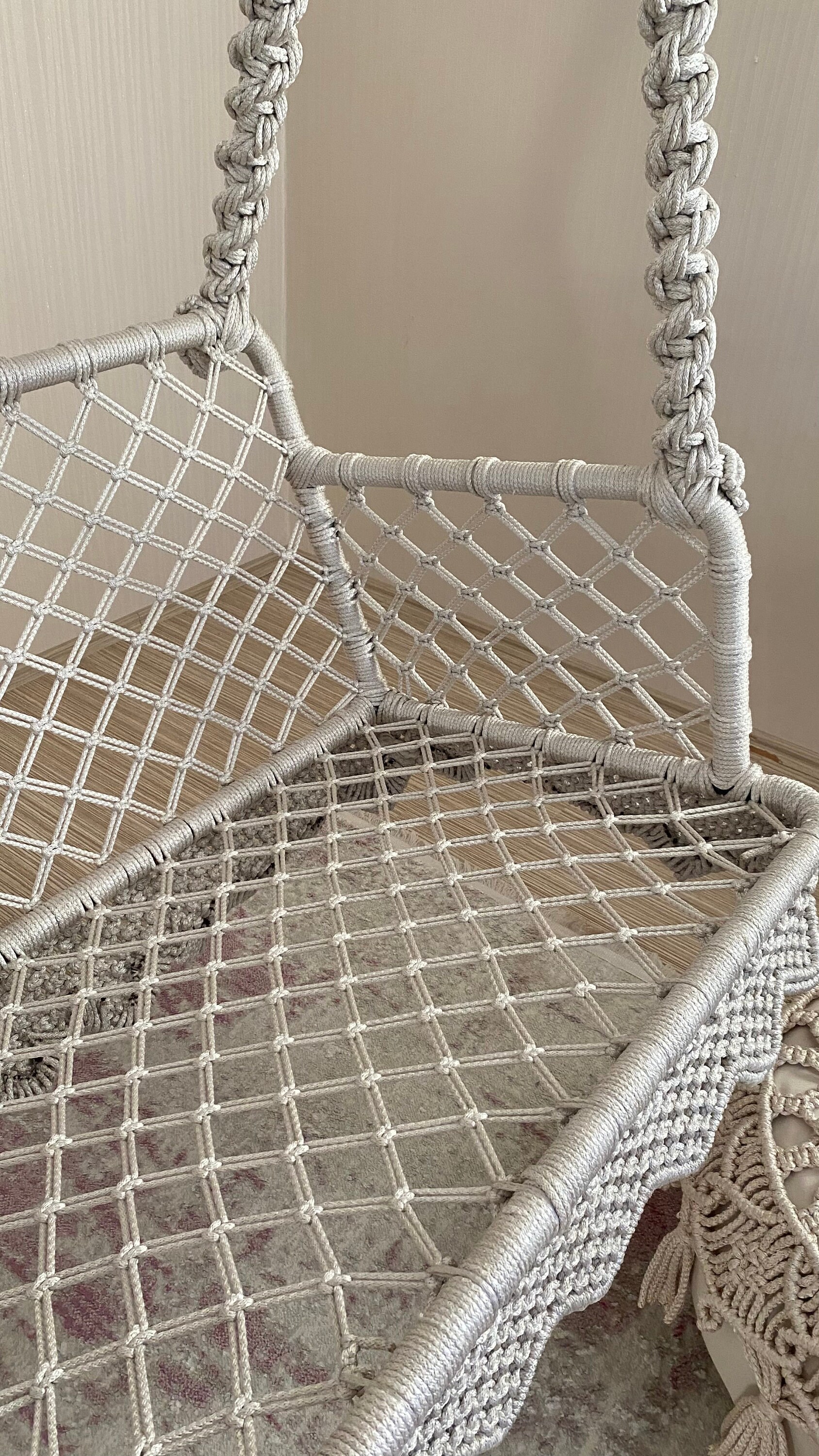 Large Macrame Swing Chair Hanging Chair Rocking Swing - Etsy