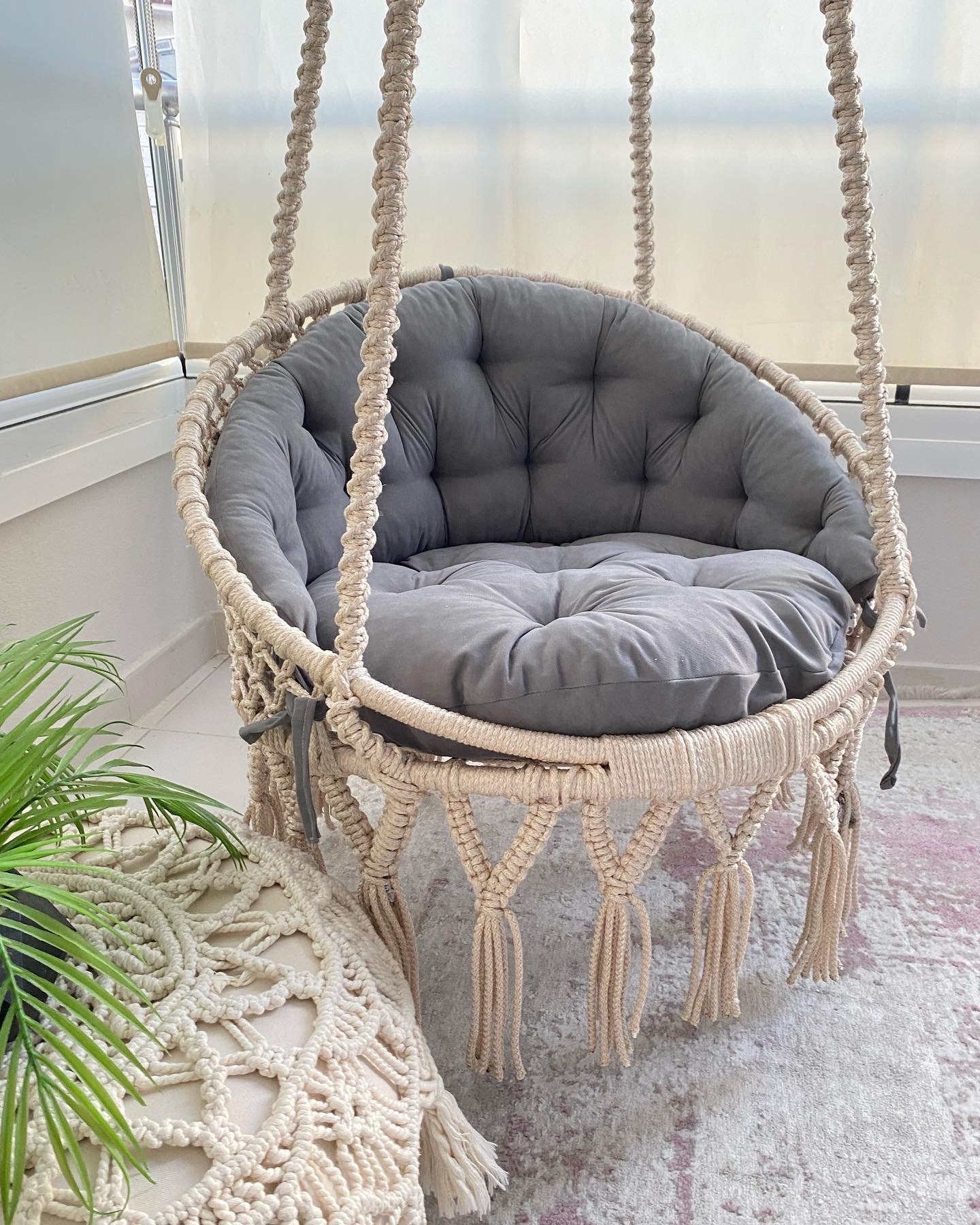Macrame Hanging Chair Macrame Porch Rocking Swing Hammock - Etsy