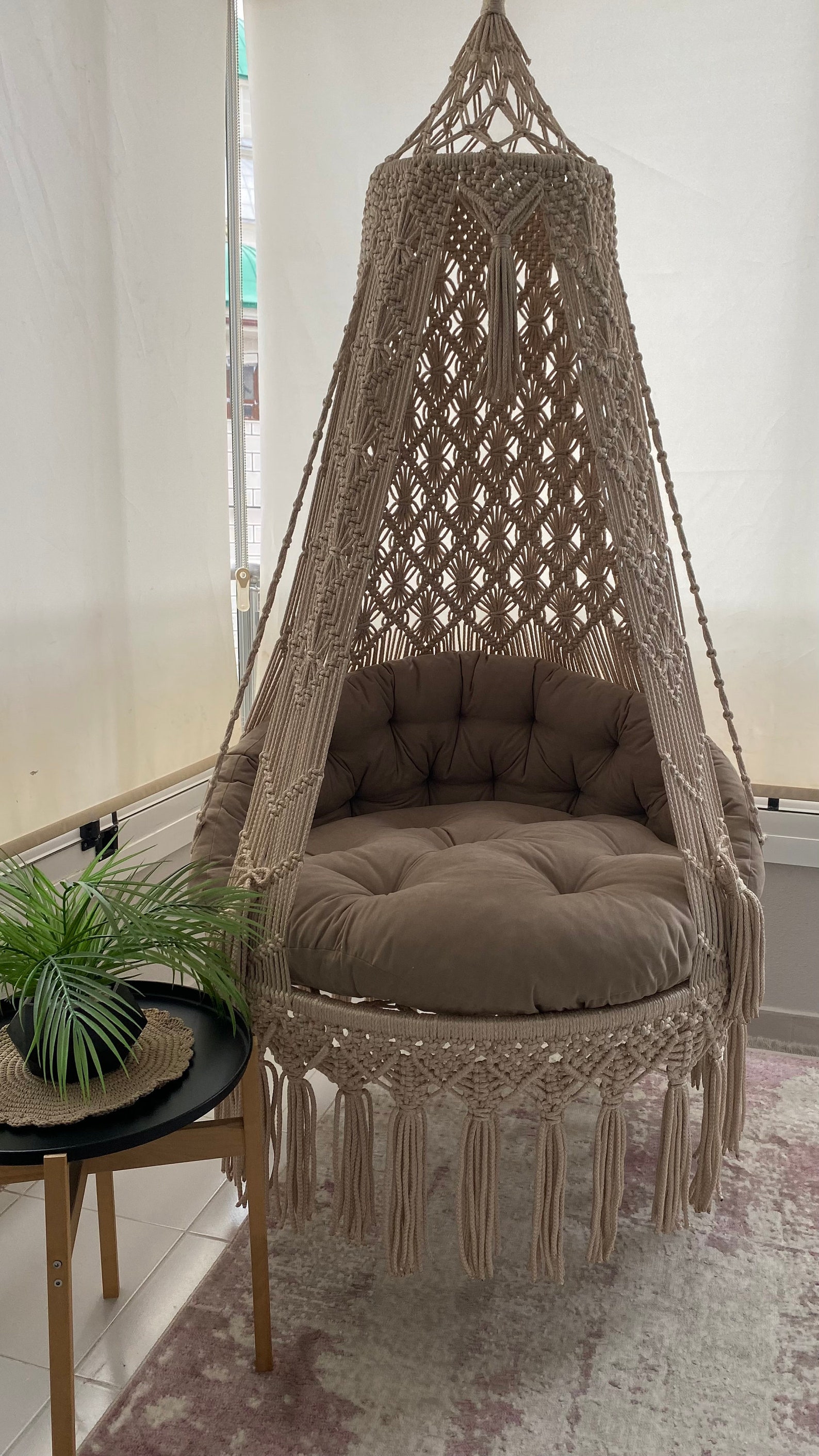 Hanging Chair Macrame Swing Hängesessel Swing Chair - Etsy