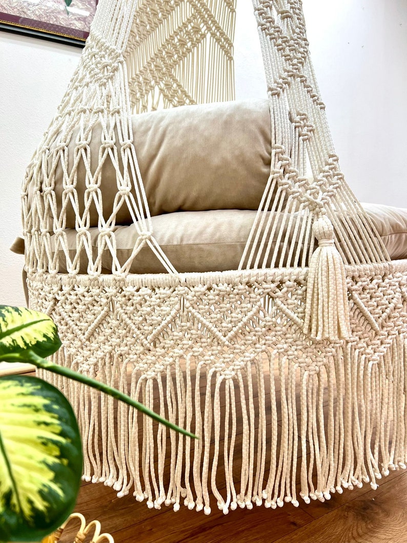 Hanging Chair Macrame Swing Hängesessel Swing Chair - Etsy