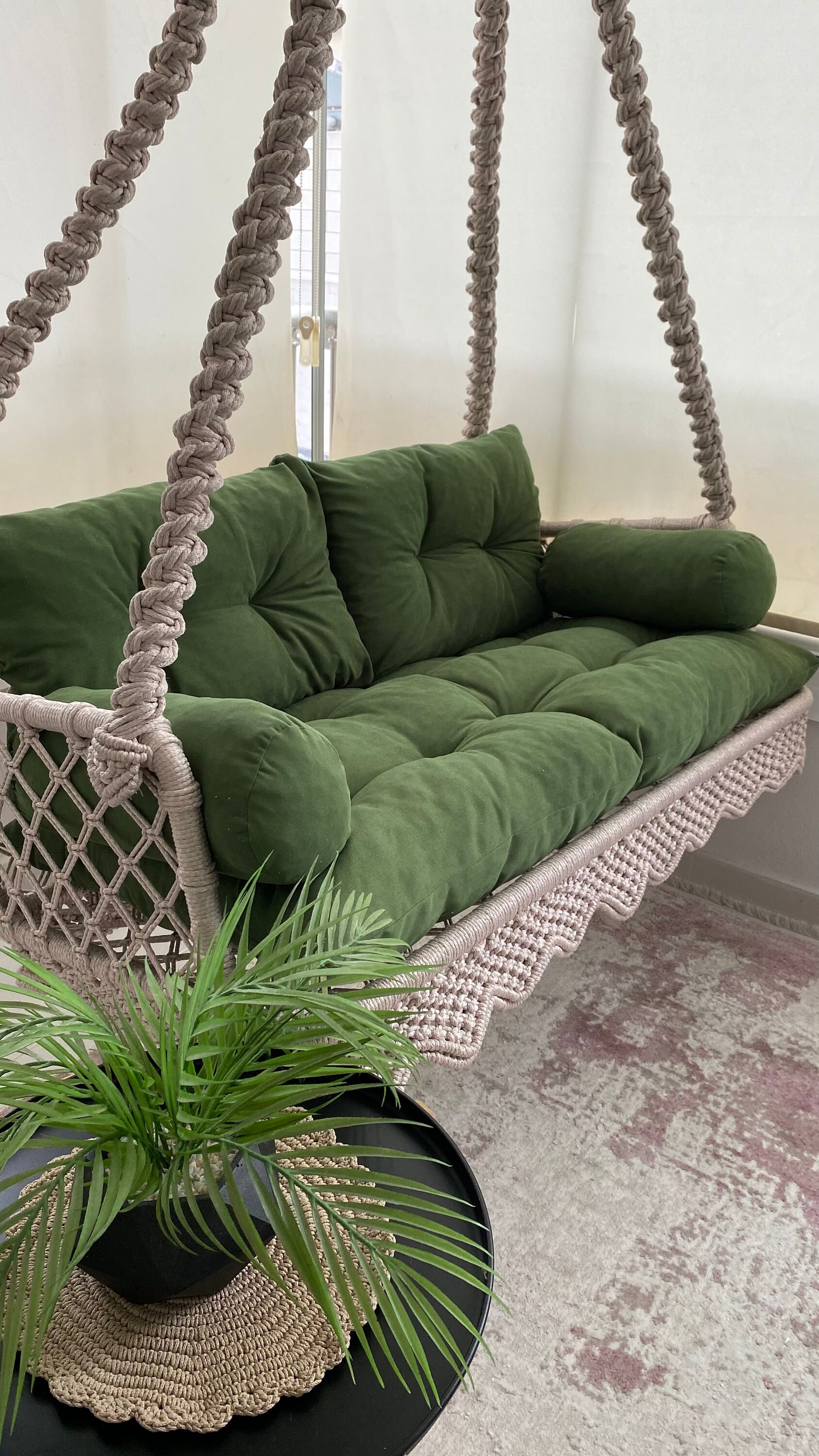 Macrame Large Bed Swing Chair Porch Swing Rocking Bed Swing - Etsy